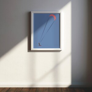 Kitesurfer / Kitesurfing Poster - Sports Poster - Art, Print, Picture ...