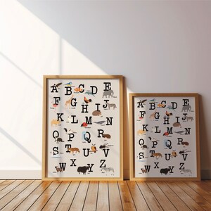 Animal Alphabet Poster, ABC / Alphabet Poster, Children's Room ...