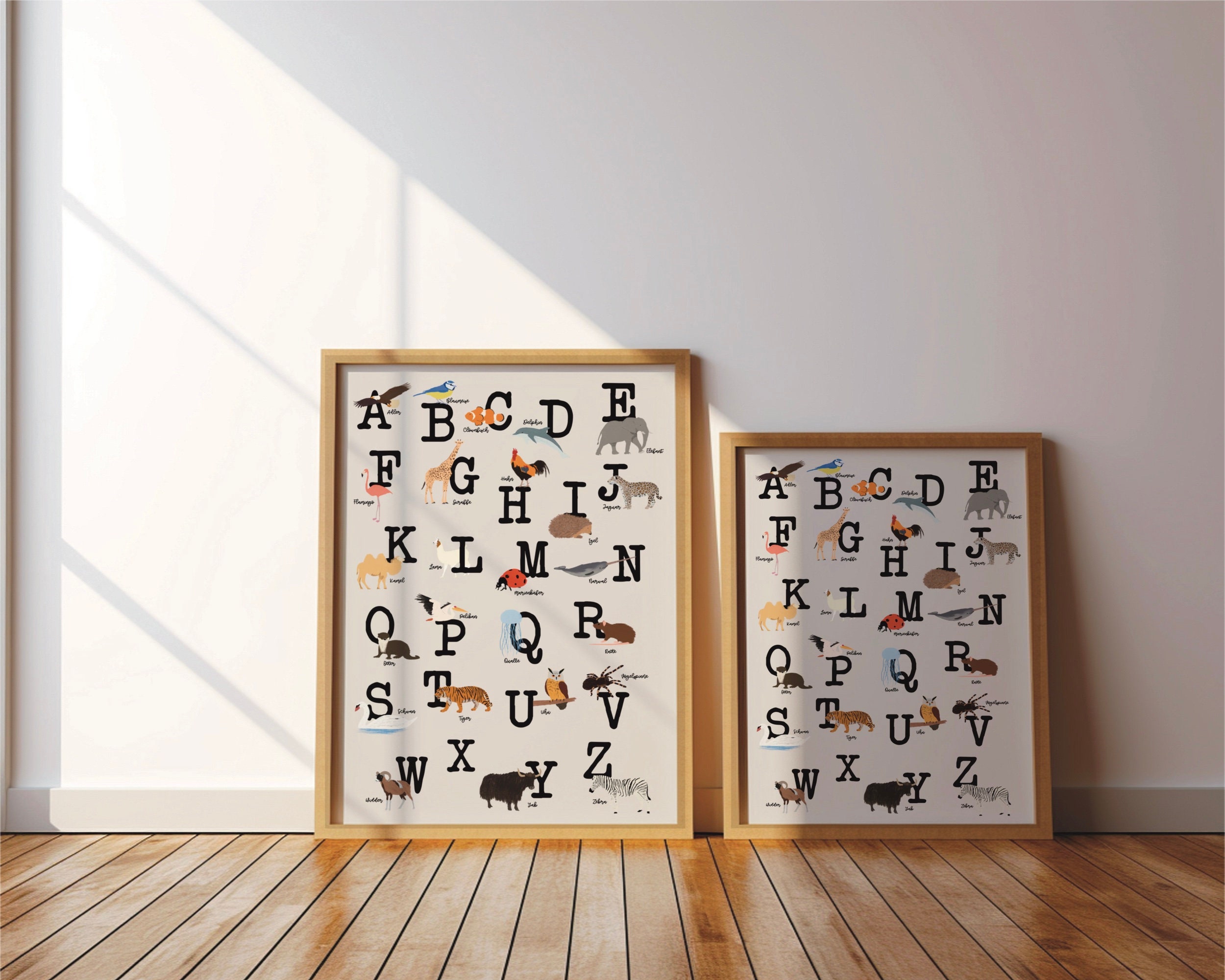 Animal Alphabet Poster, ABC / Alphabet Poster, Children's Room ...