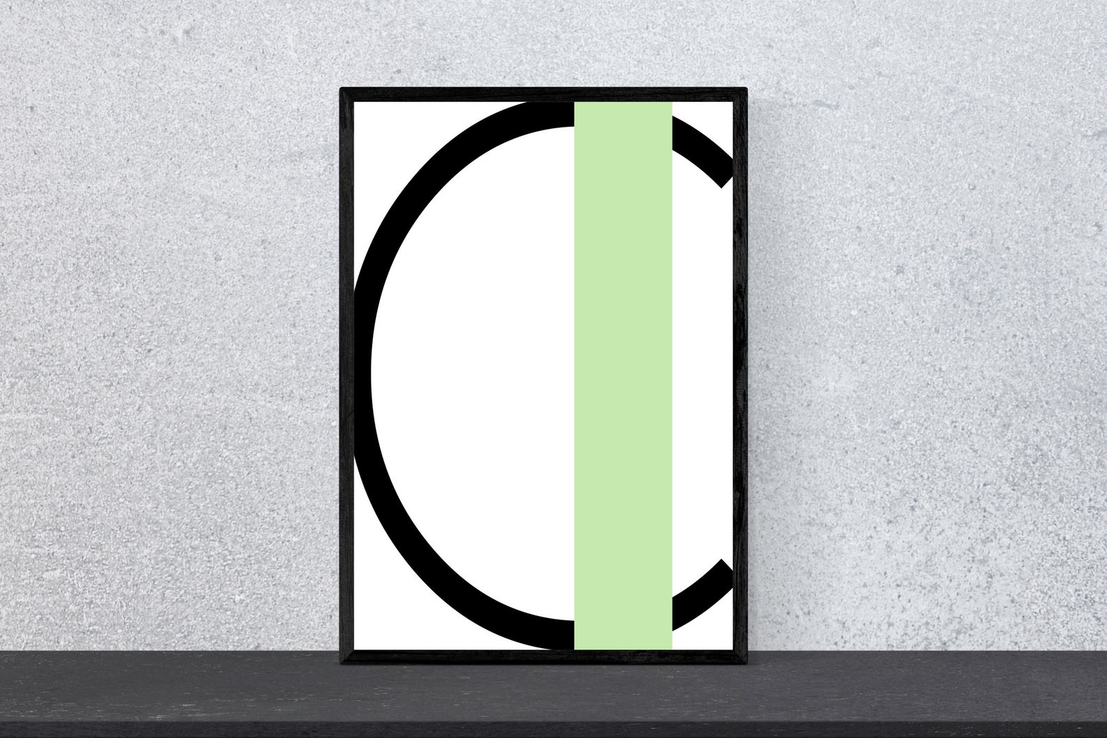 C Letter Poster DIN A4 Art Print Minimal Modern Wall | Etsy