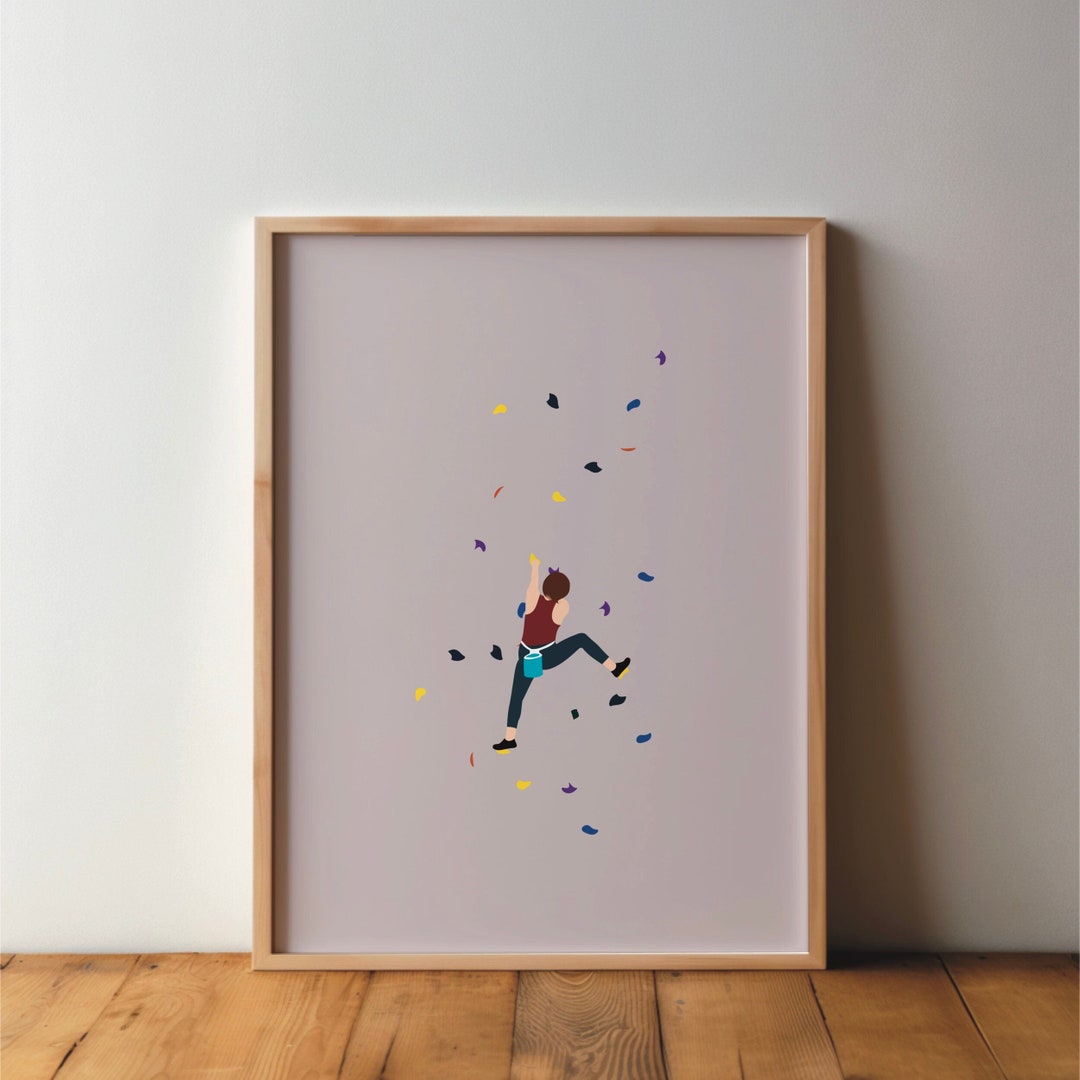 Bouldering / Bouldering / Climbing Poster - Sports Friends - Art, Print ...