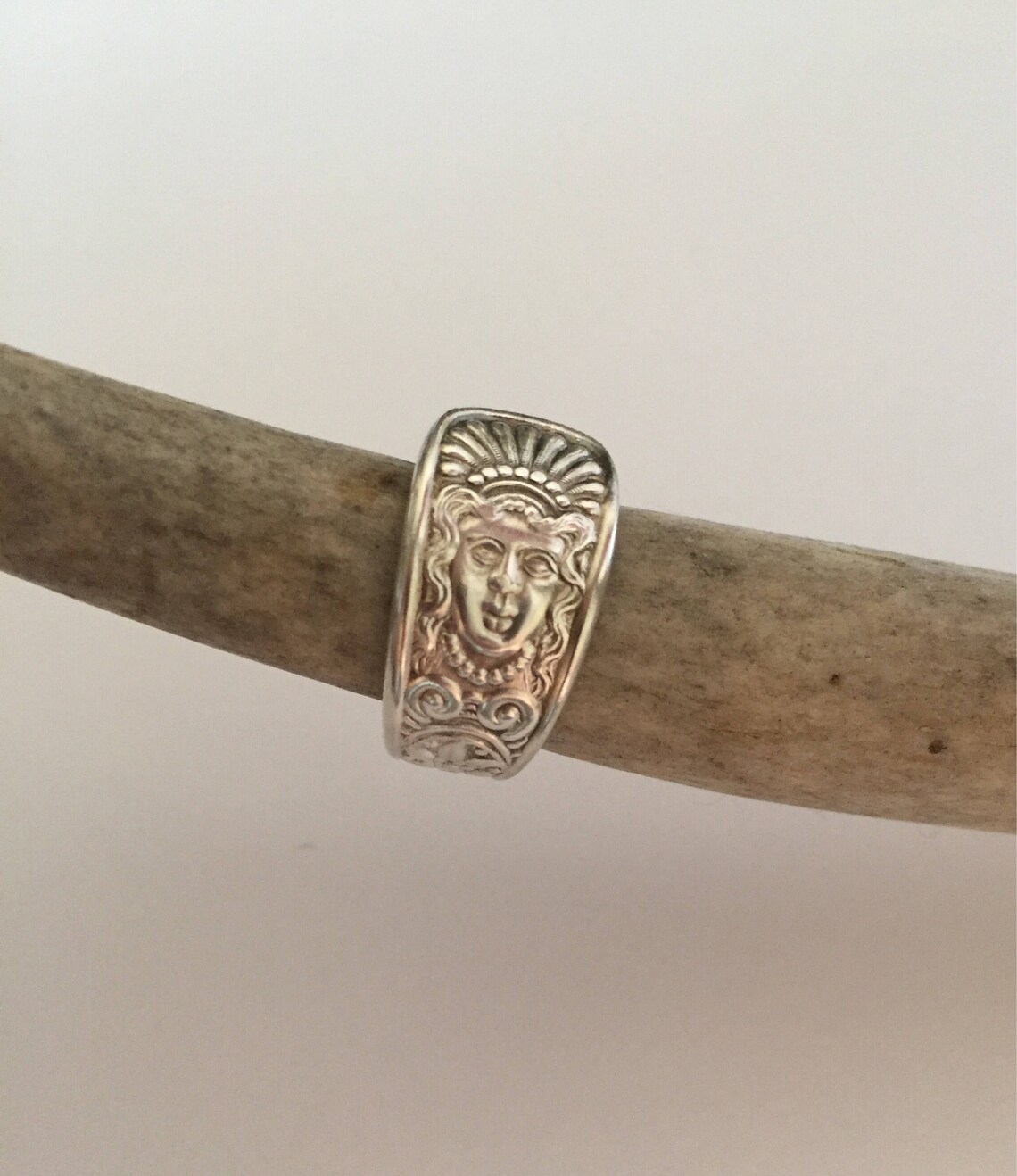 1886 Assyrian Goddess Head Spoon Ring - Etsy