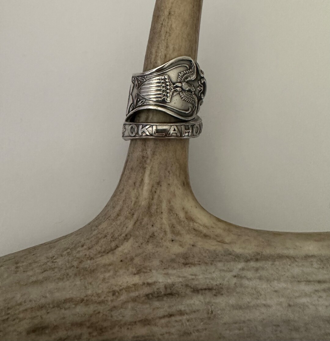 Oklahoma State Wrap Around Spoon Ring - Etsy