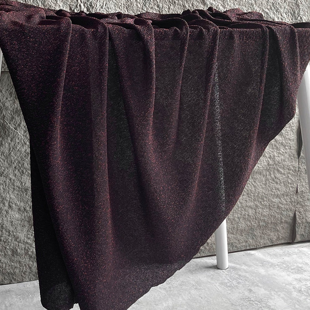 Soft Stretch Fabric Granular Texture Jacquard Red Elastic Designer ...