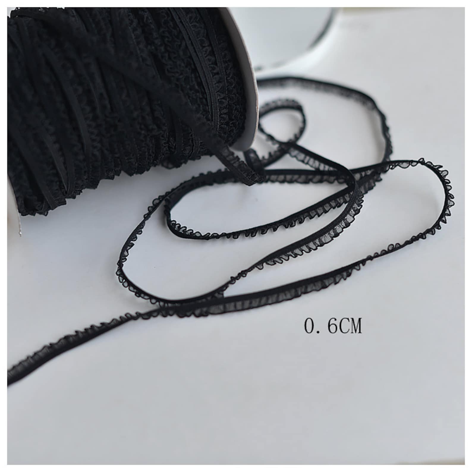 Ruffle Elastic Lace Trims 20 Meters Pleat Stretch Lace Trim Sewing ...