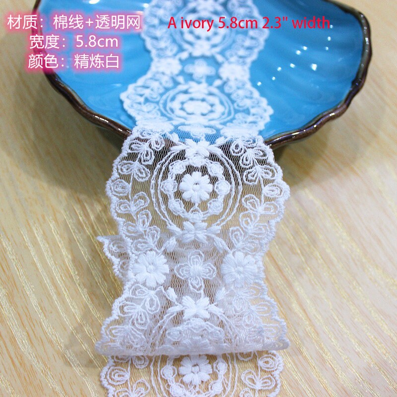 Mesh Lace Trim 10 Yard Ivory Transparent Tulle Cotton - Etsy
