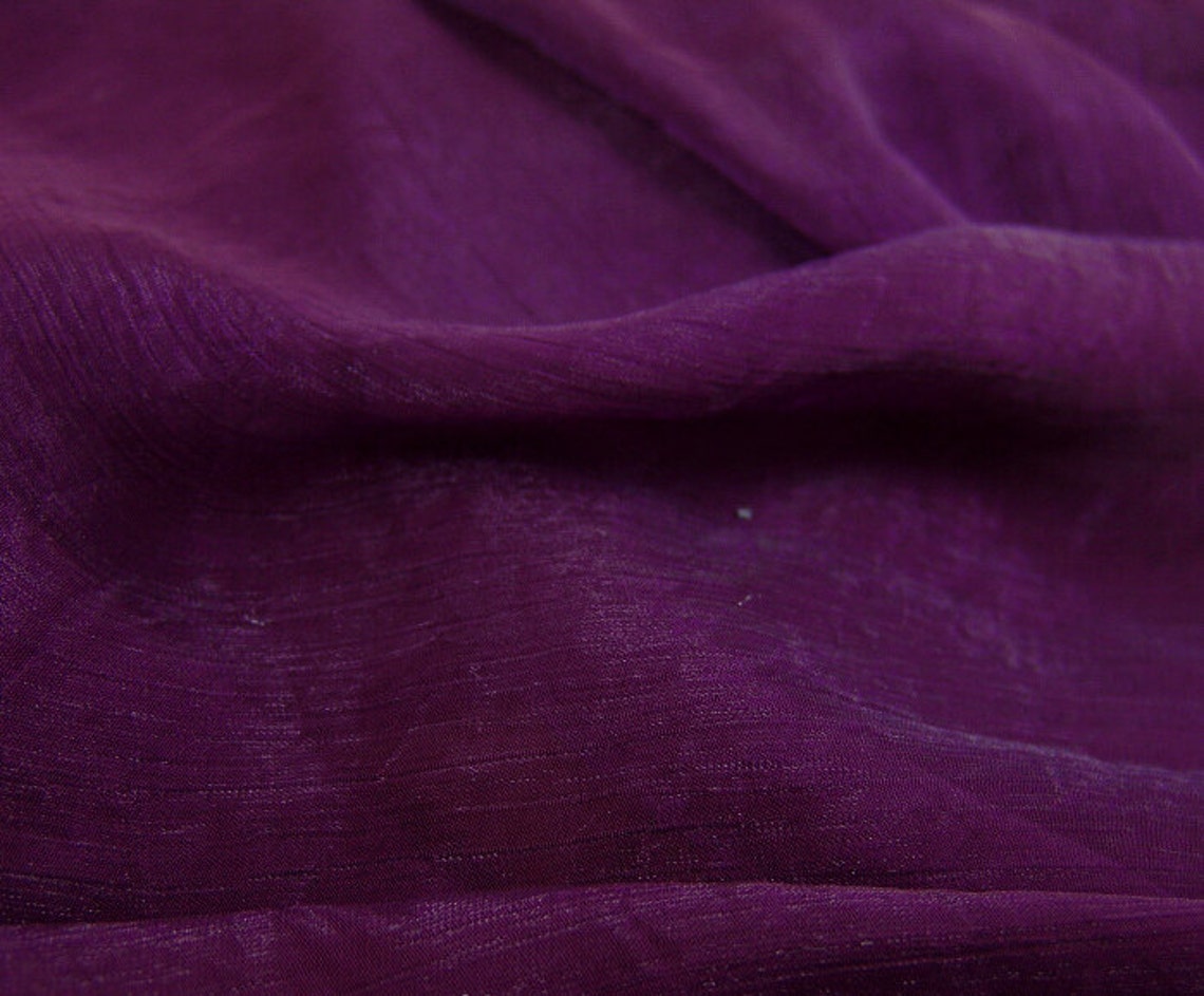 3 Meter 150cm 59 Width Dark Purple Crinkle Shot-silk | Etsy