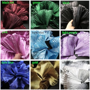 Gold Pleat Lace Trim 3 Meters Ruffle Trims Crumple Pleated Fabric ...
