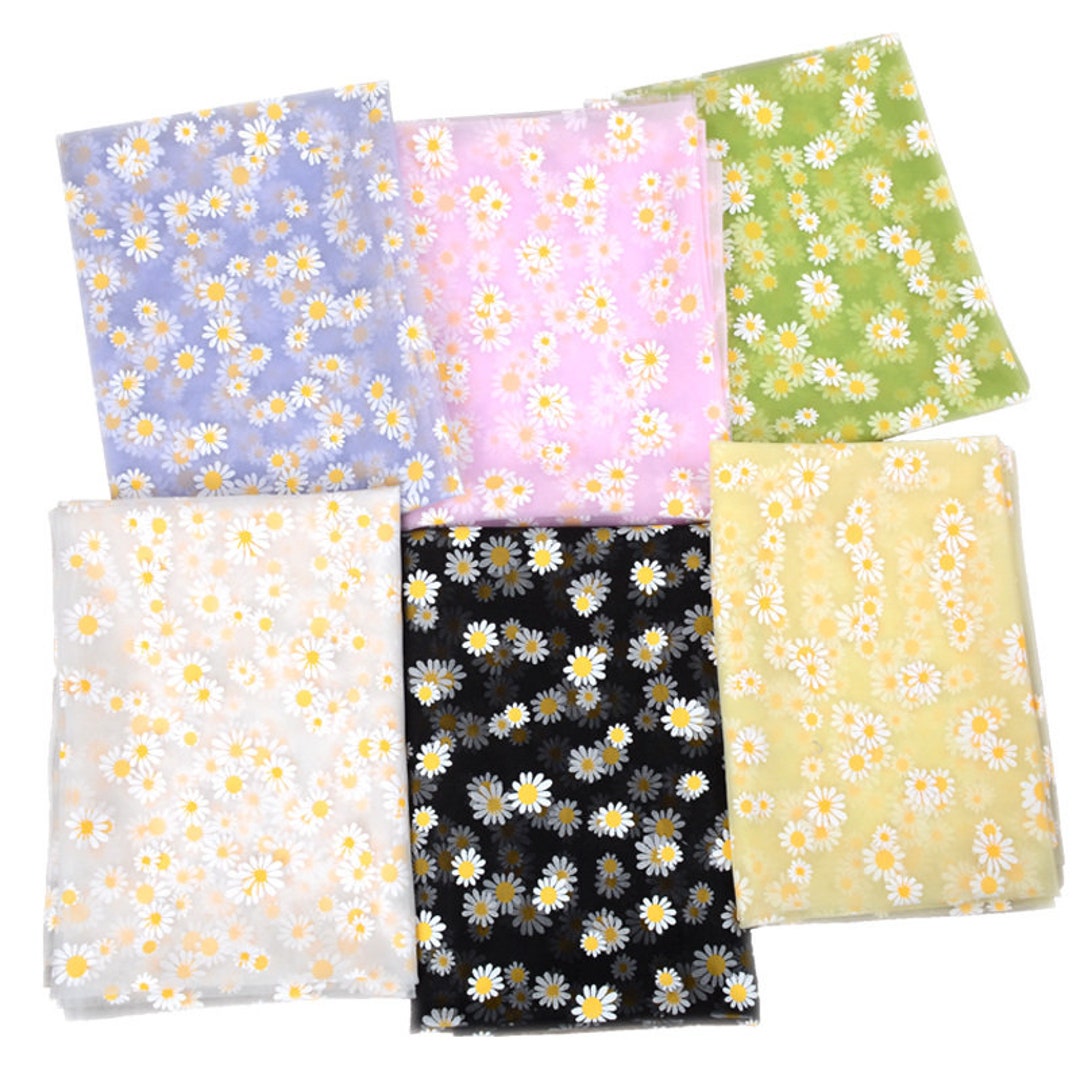 Mesh Fabric 3 Meters Small Daisy Printing Tulle Gauze Net Cloth Dress ...