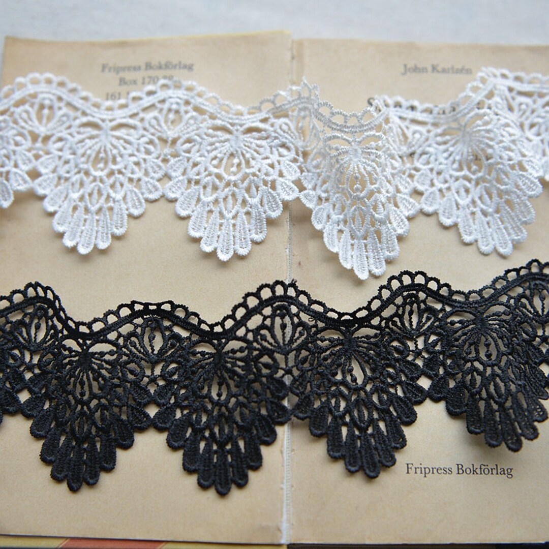 10 Meter 6cm 2.36 Wide Ivory/black Bridal Wedding - Etsy