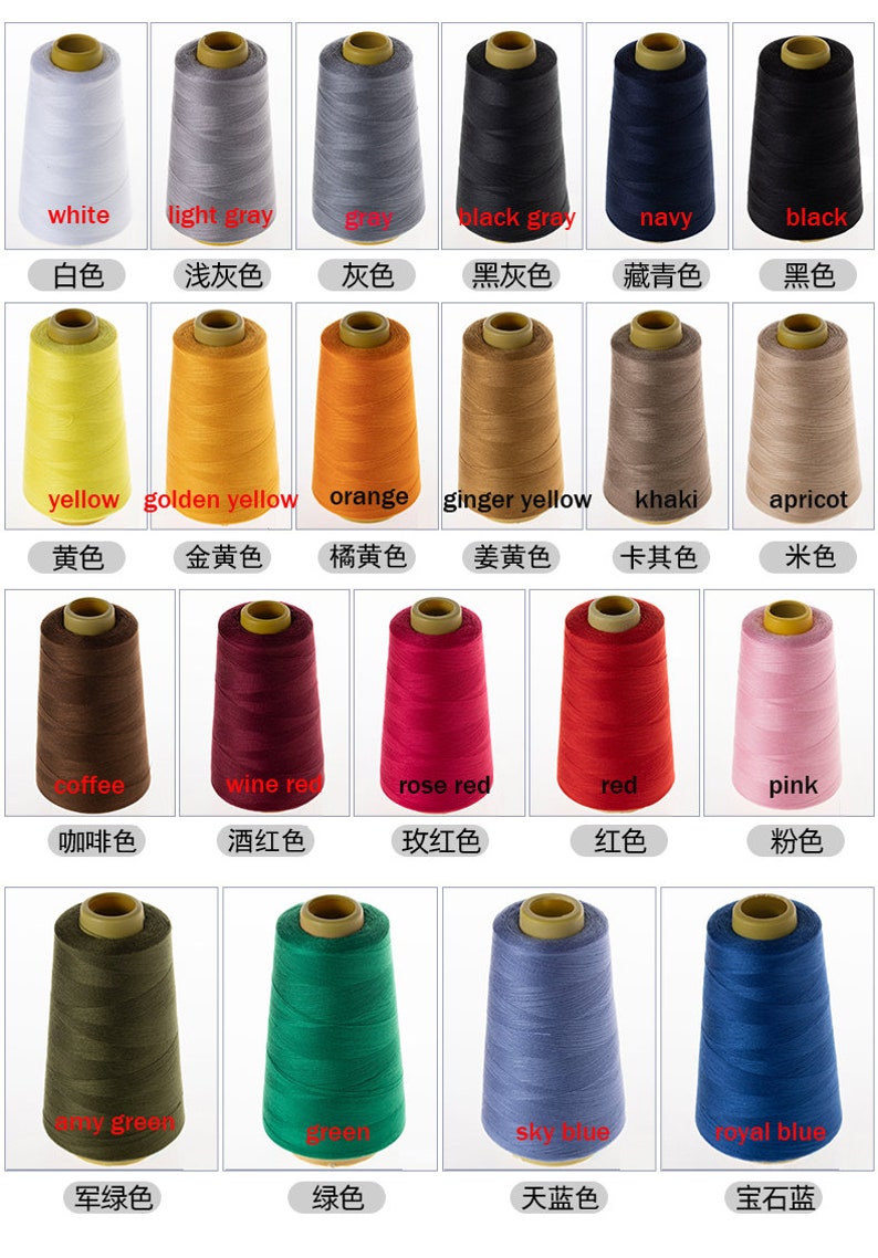 3 Cones Polyester Sewing Thread 3000 Yard Each Machine Hand - Etsy