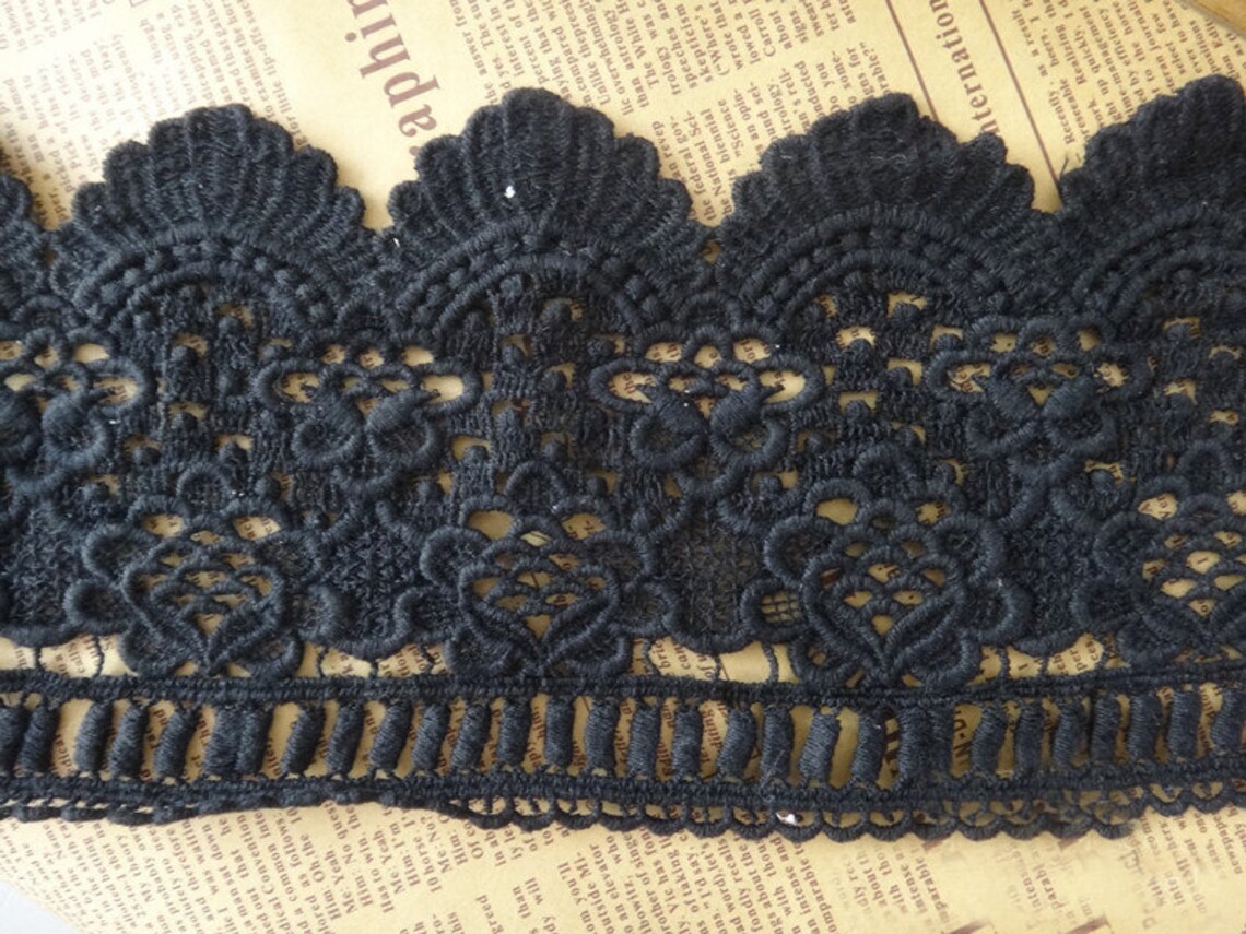 5 Yards/lot Width 5 12.8cm White/black Cotton Lace Trim - Etsy