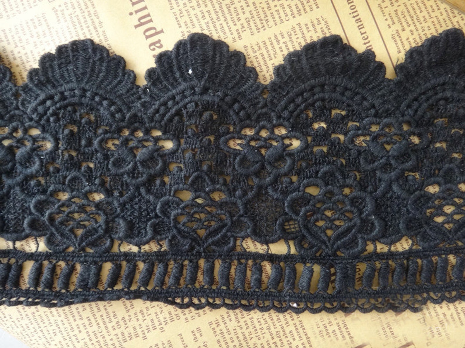 5 Yards/lot Width 5 12.8cm White/black Cotton Lace Trim - Etsy