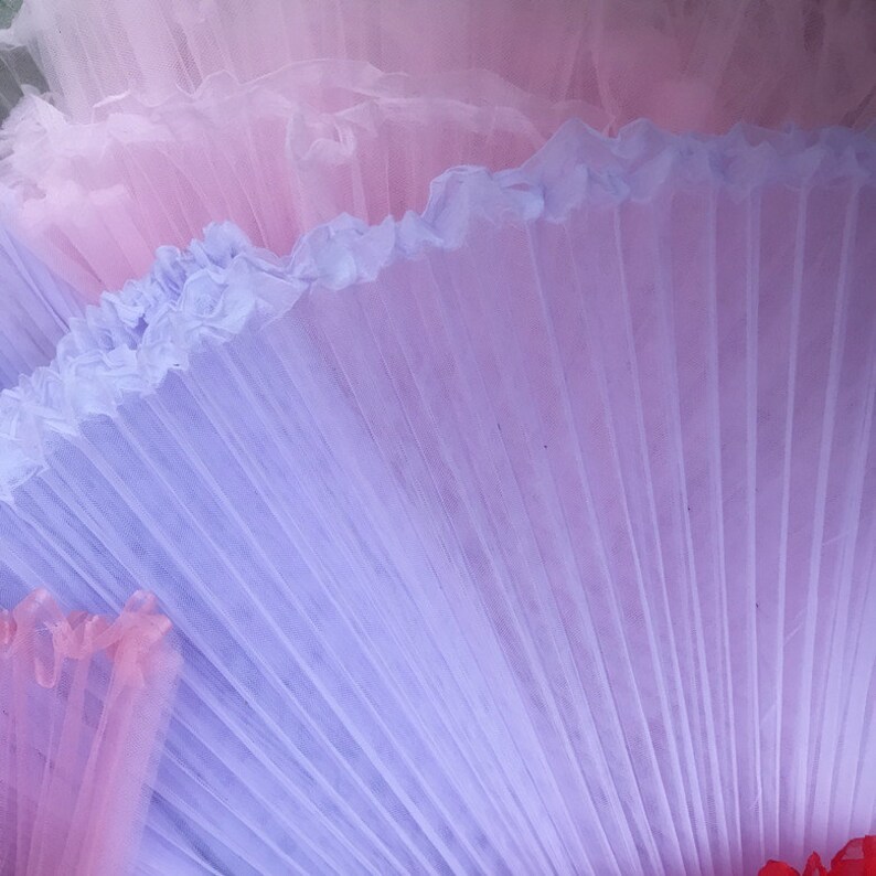 2 Meters Light Purple Pleated Mesh Tulle Fabric Hard Net Stiff - Etsy