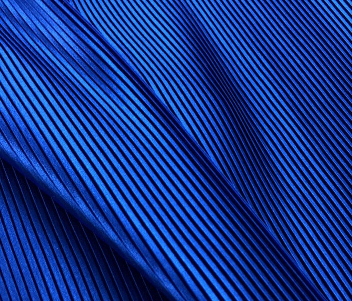 3 Meters 150cm 59.05" Width Royal Blue Small Stripe Accordion Pleated ...