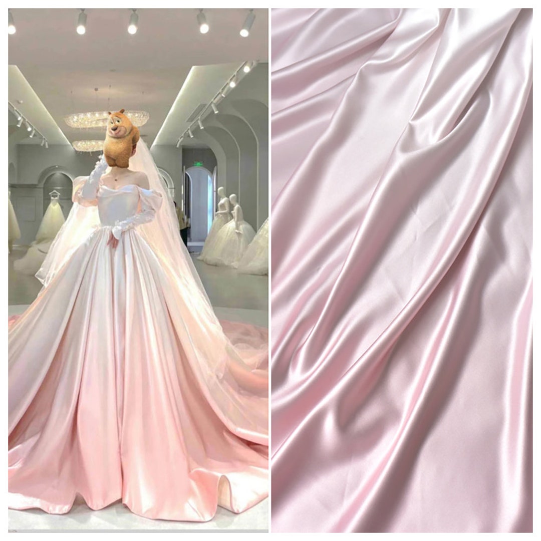 Pink Gradient Satin Fabric 1 Meter Pink Gradual Color Change Cloth ...