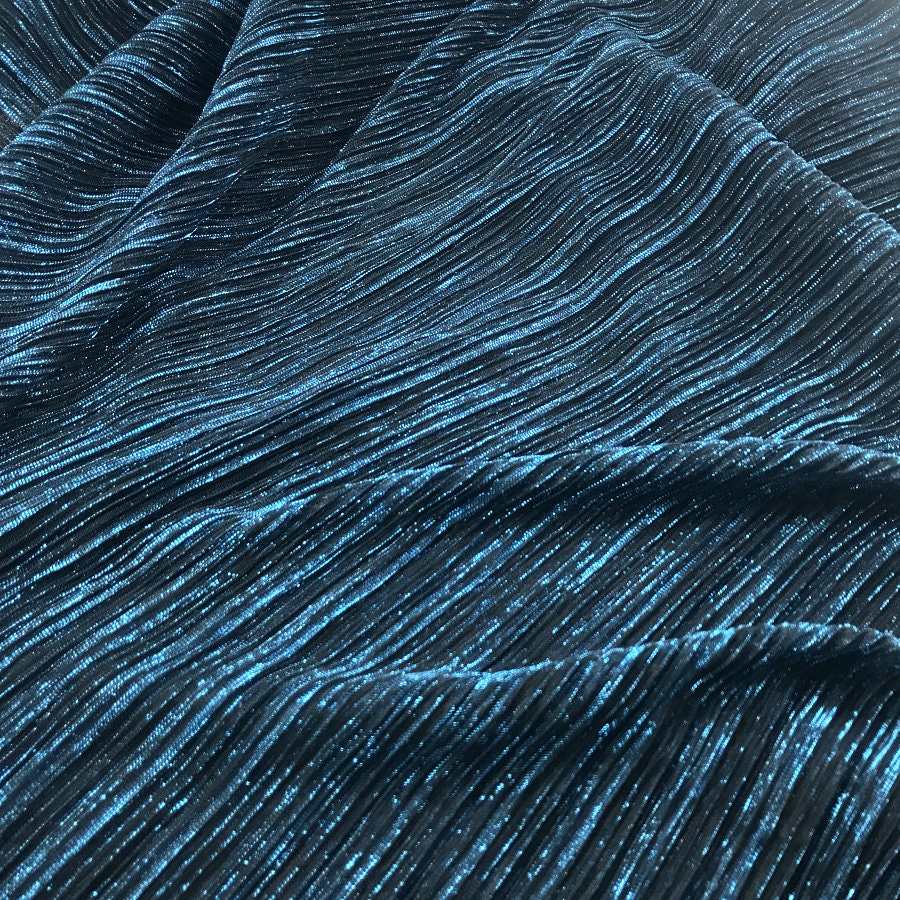 2 Meters 150cm 59 Width Blue Shiny Ultra-fine Pleated | Etsy