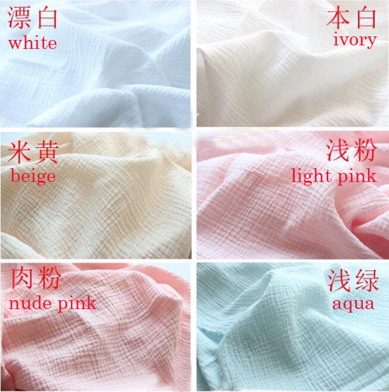 2 Meter 135cm 53 Double Layer Cotton Crepe Fabric Cloth - Etsy