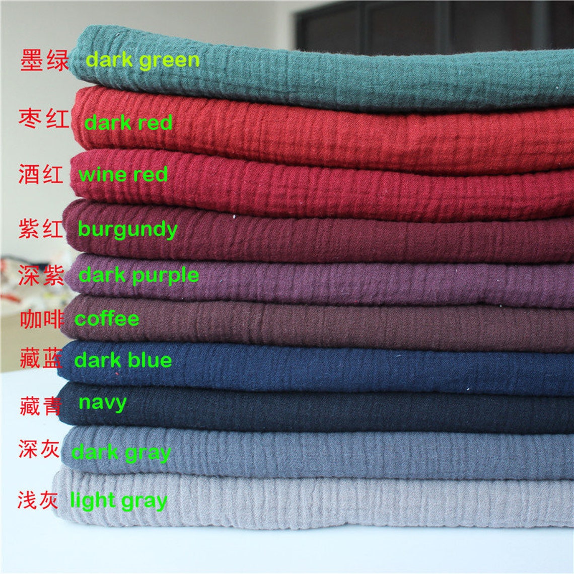 2 meter 135cm 53 double layer cotton crepe fabric cloth | Etsy