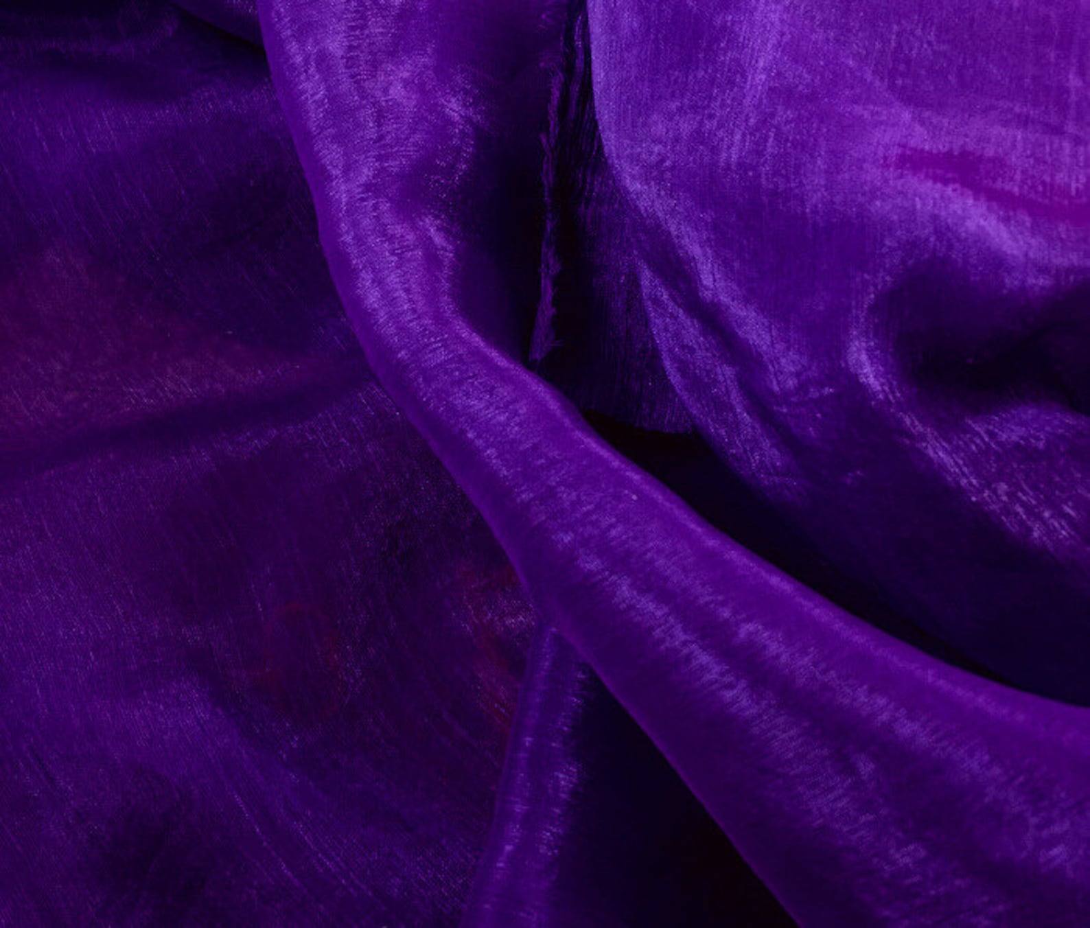 3 Meter 150cm 59 Width Dark Purple Crinkle Shot-silk - Etsy