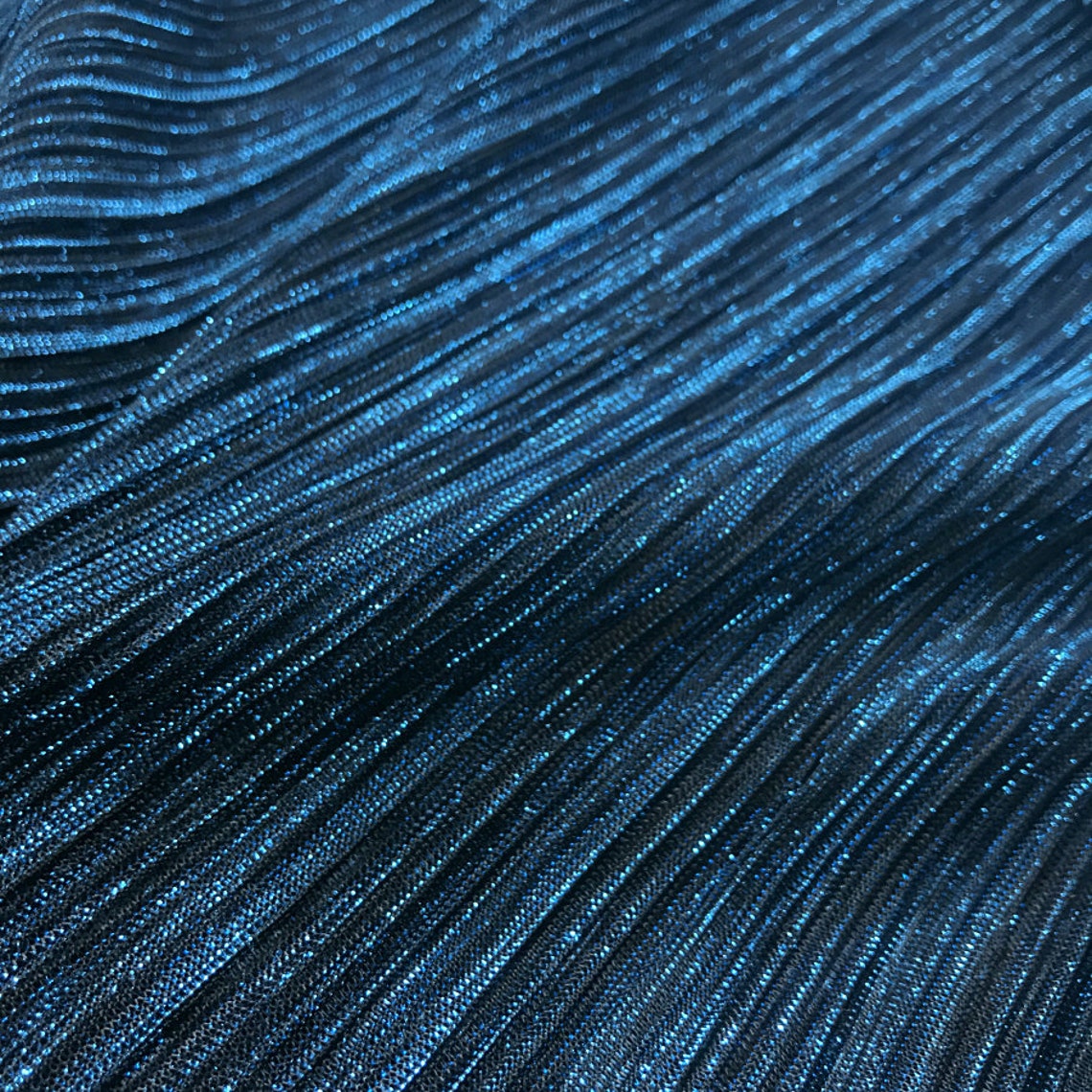 2 Meters 150cm 59 Width Blue Shiny Ultra-fine Pleated | Etsy