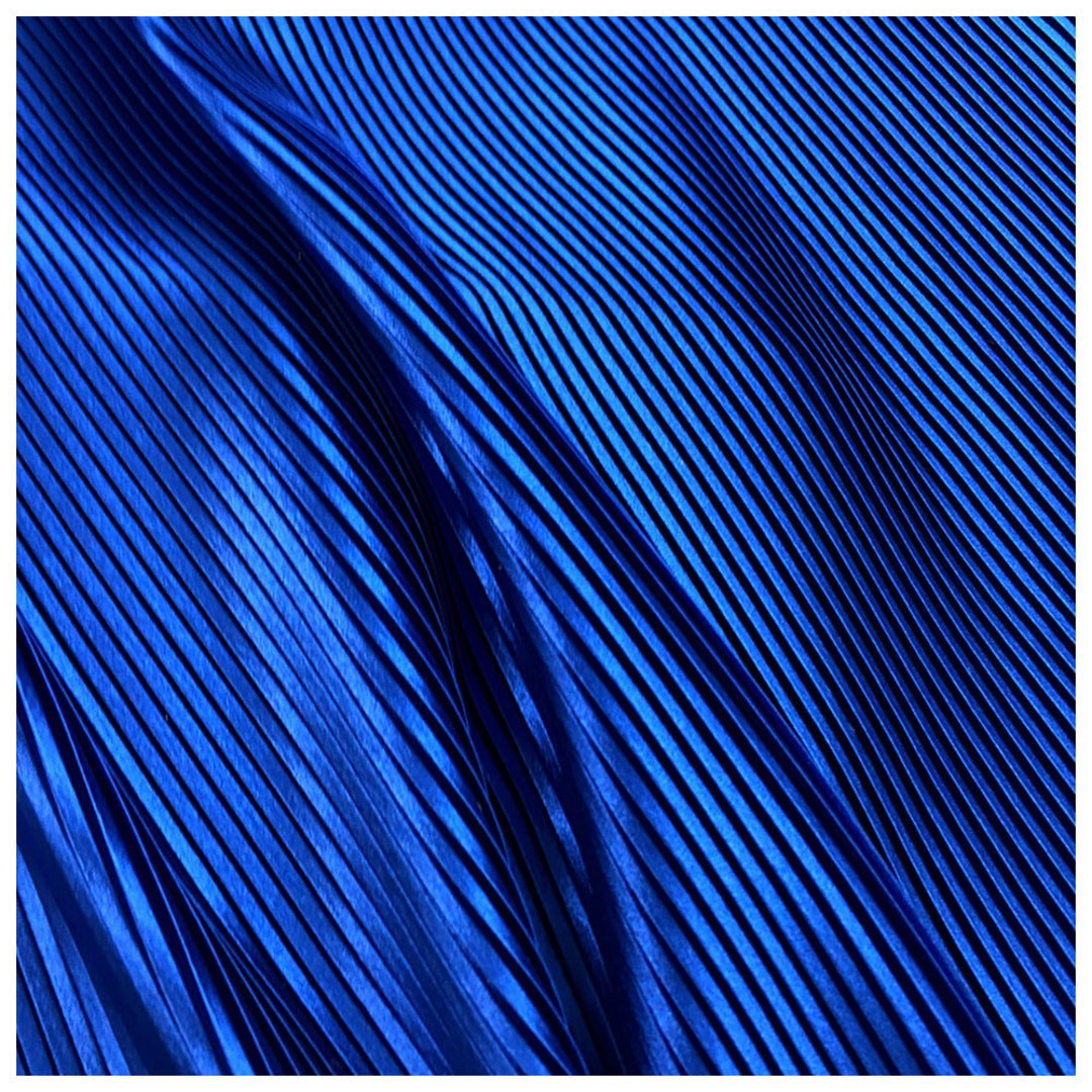 3 Meters 150cm 59.05" Width Royal Blue Small Stripe Accordion Pleated ...