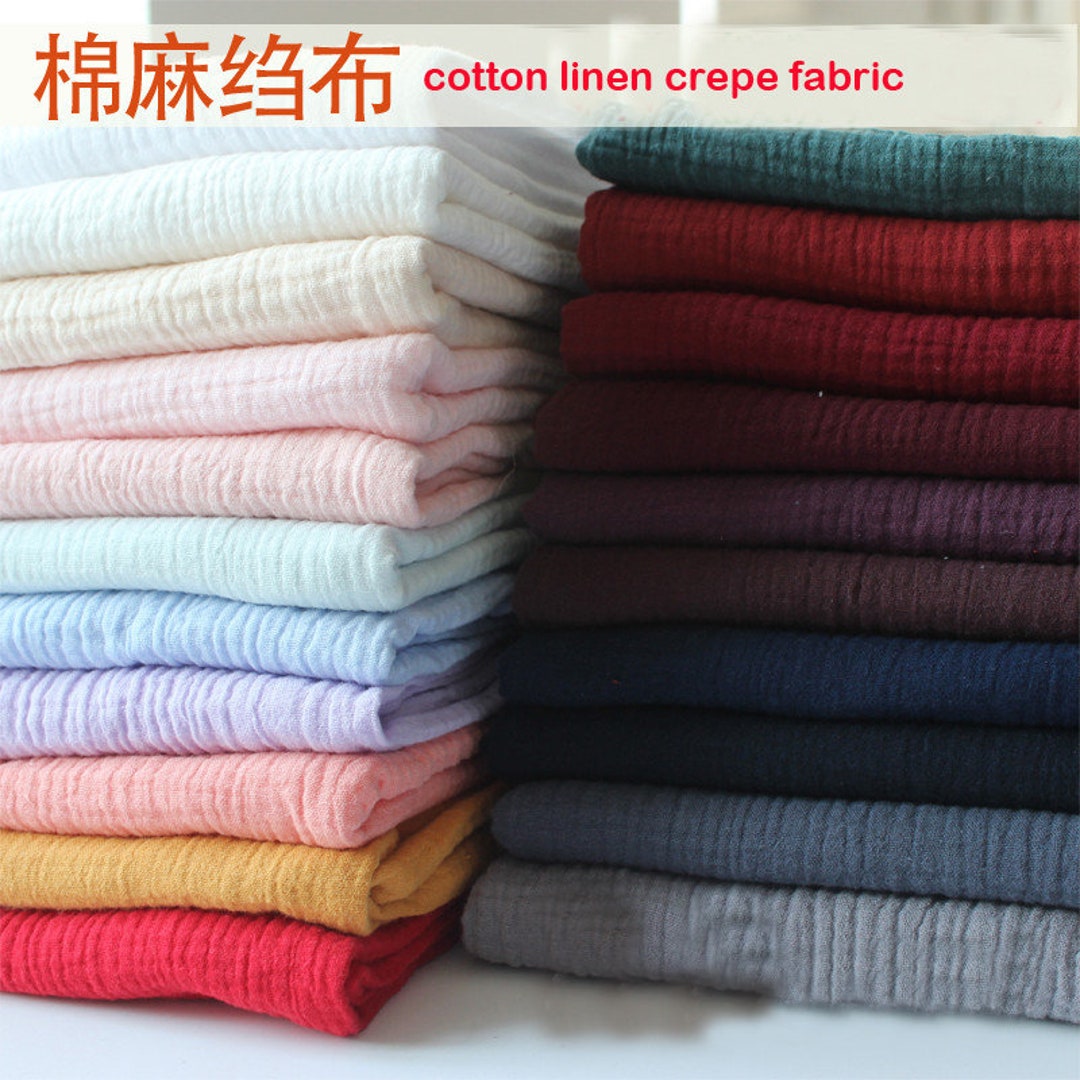 2 Meter 135cm 53" Double Layer Cotton Crepe Fabric Cloth Baby Clothes ...
