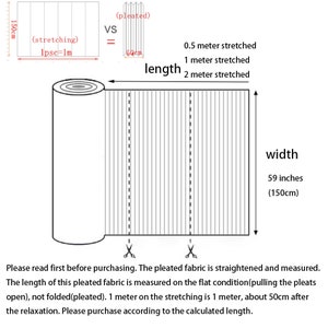 2 Meters 150cm 59.05" Width Champagne Gold Fine Stripe Crumple ...
