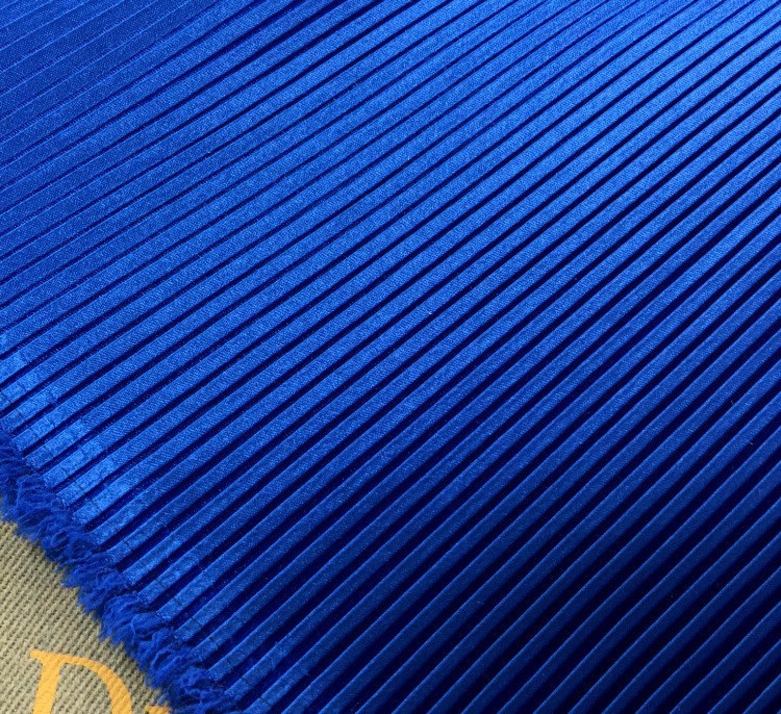 3 Meters 150cm 59.05" Width Royal Blue Small Stripe Accordion Pleated ...
