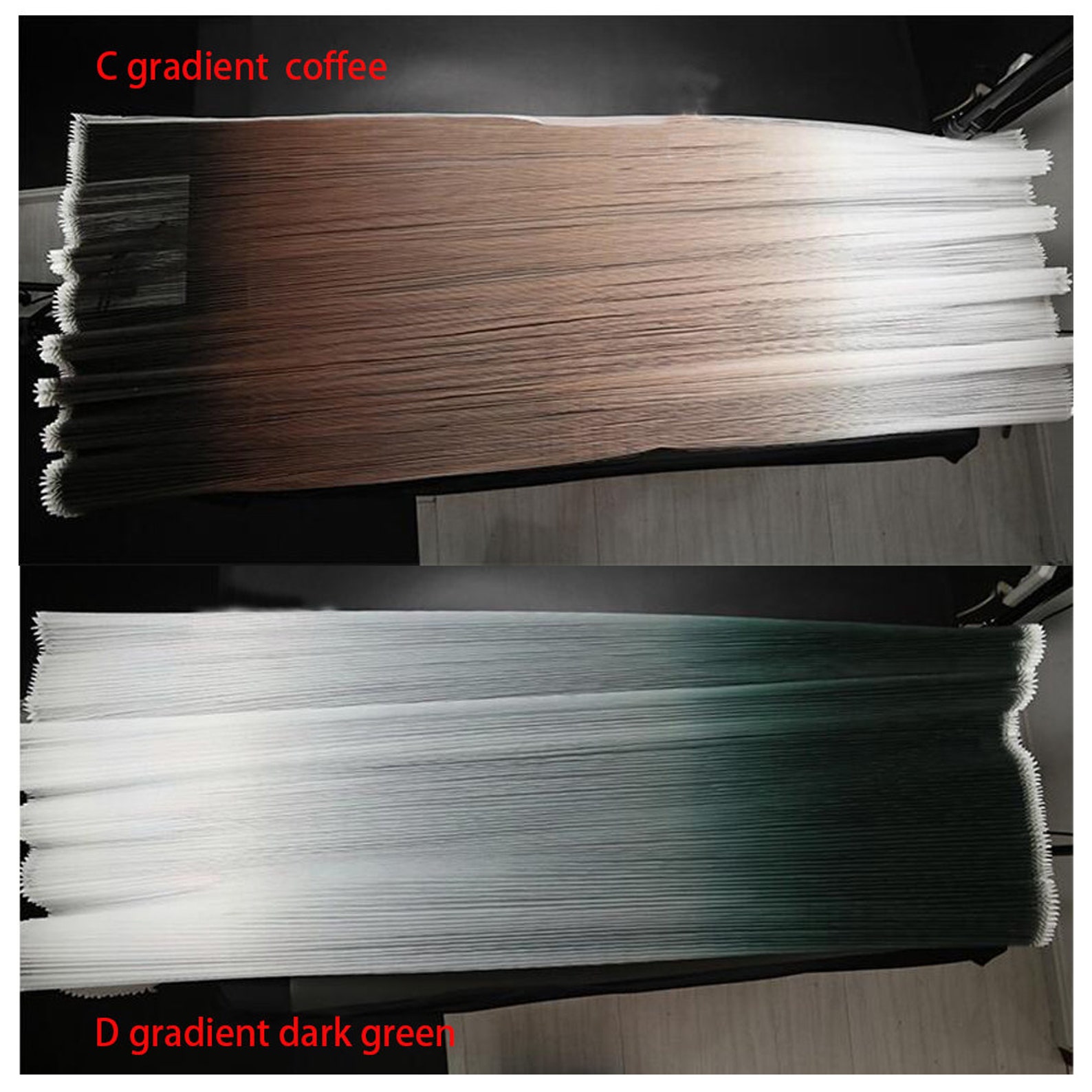 Gradient Green Pleated Organza Fabric Plisse Fabric Accordion - Etsy