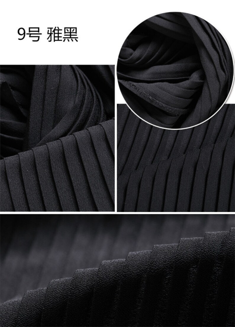 2 Meters 150cm 59" Width Crumple Accordion Pleated Chiffon Fabric Pearl ...