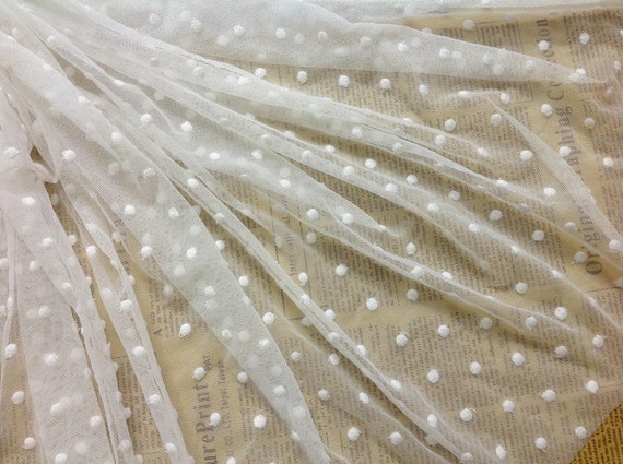 1 Yard Width 130cm 51.18 Ivory Soft Mesh Embroidered | Etsy