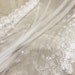 Ivory Mesh Fabric 1 Yard Soft Gauze Tulle Flower Embroidered Lace ...