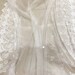 Ivory Mesh Fabric 1 Yard Soft Gauze Tulle Flower Embroidered Lace ...