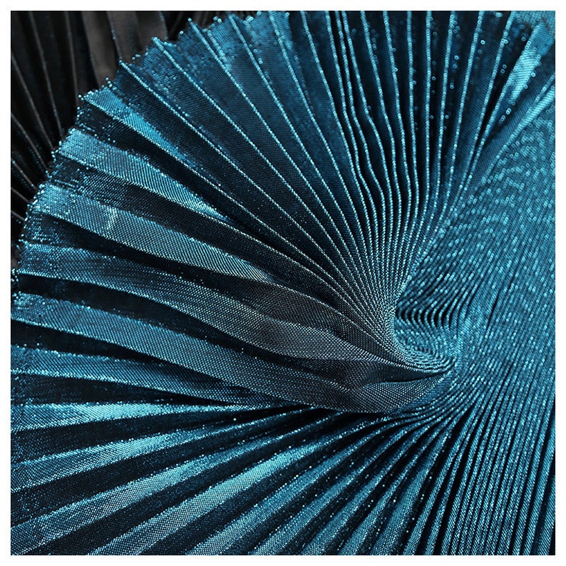 1 Meter Shiny Pleated Tulle Fabric Silver Gray Plisse Fabric - Etsy