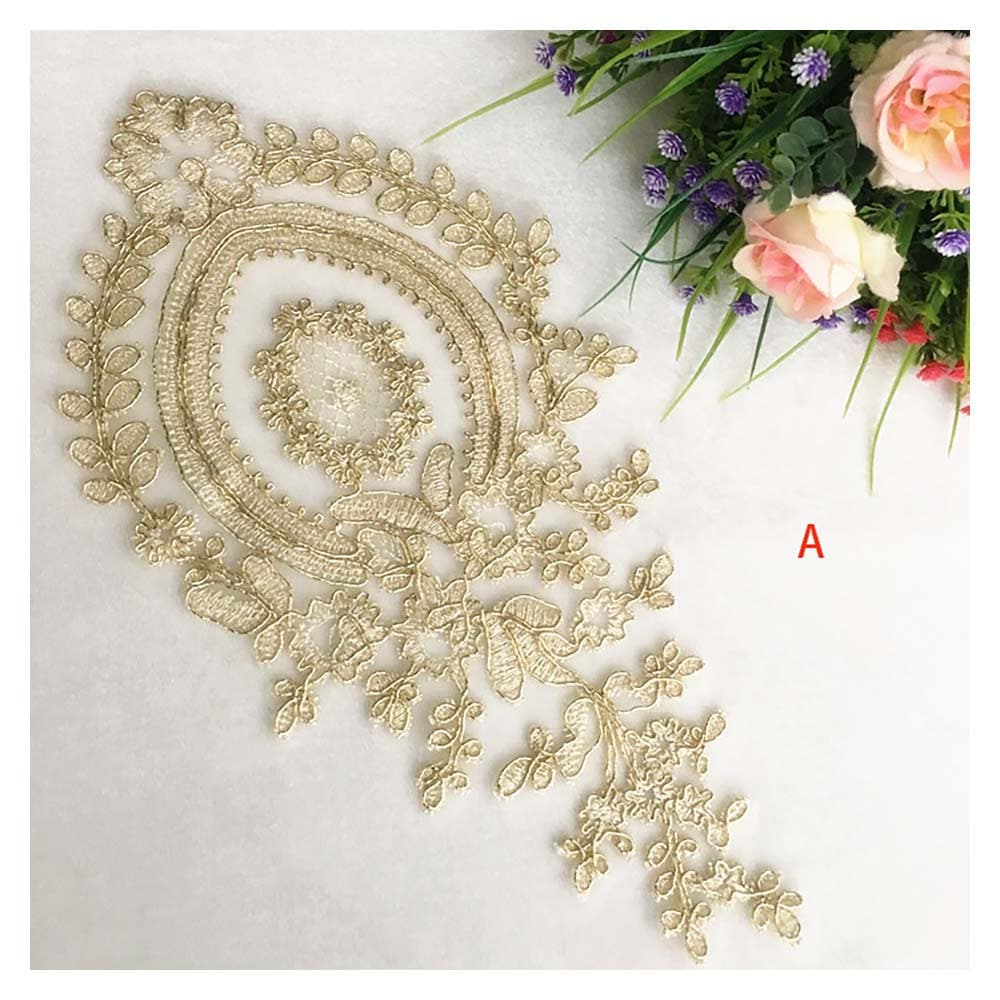 Gold Patches 10 PCS Bridal Wedding Embroidery Flower Appliques - Etsy
