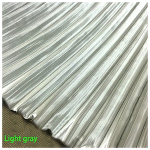 Multicolor Pleated Fabric Crumple Accordion Pleated Faux Silk Satin ...
