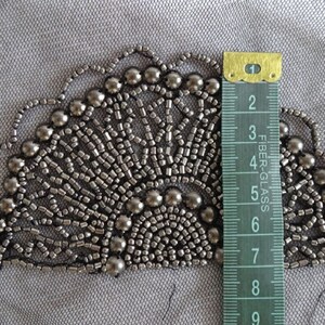 8pcs 13.5x7cm Bronze Pocket Shoulder Beads Appliques Patch Hats Bags ...