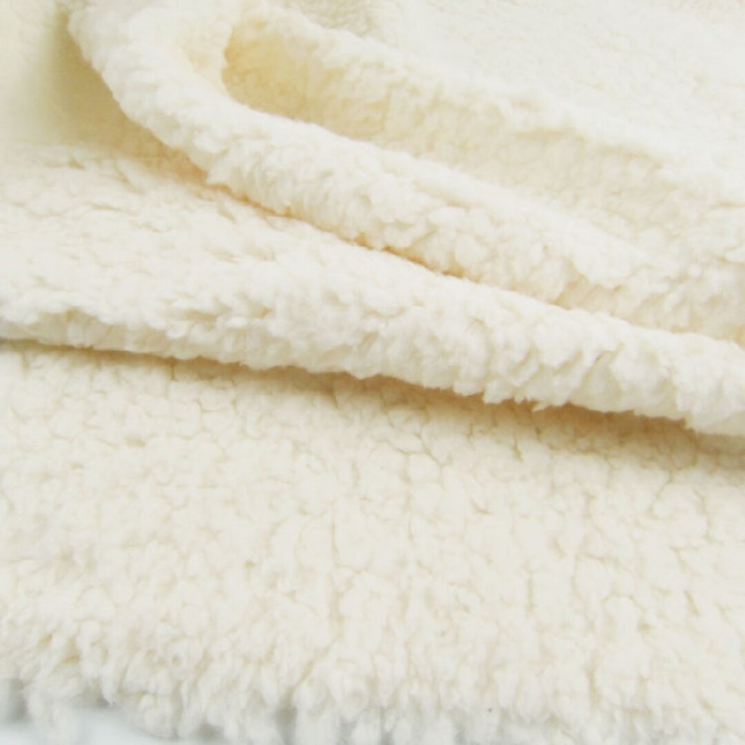 1 Meters 150CM 59 Wide Beige Soft Bubble Velvet Synthetic Wool Fabric ...