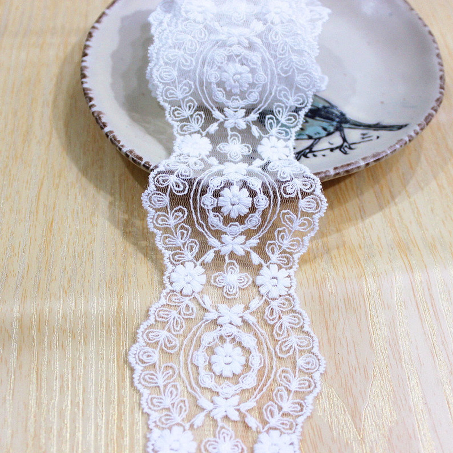 Mesh Lace Trim 10 Yard Ivory Transparent Tulle Cotton - Etsy