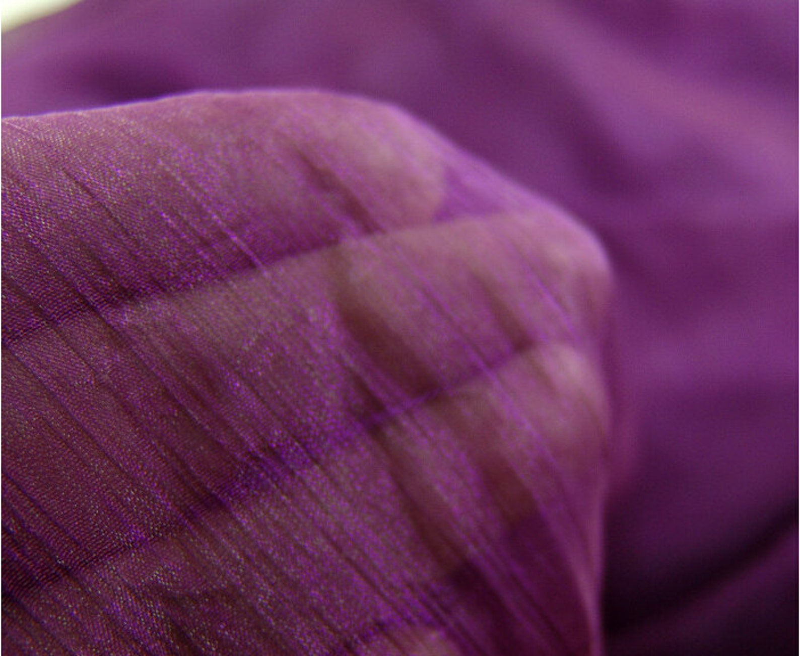 3 Meter 150cm 59" Width Dark Purple Crinkle Shot-silk Chiffon Crepe ...