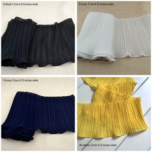 Pleat Lace Trim 3 Meters Ruffled Crumple Chiffon Pleated Fabric Ribbon ...