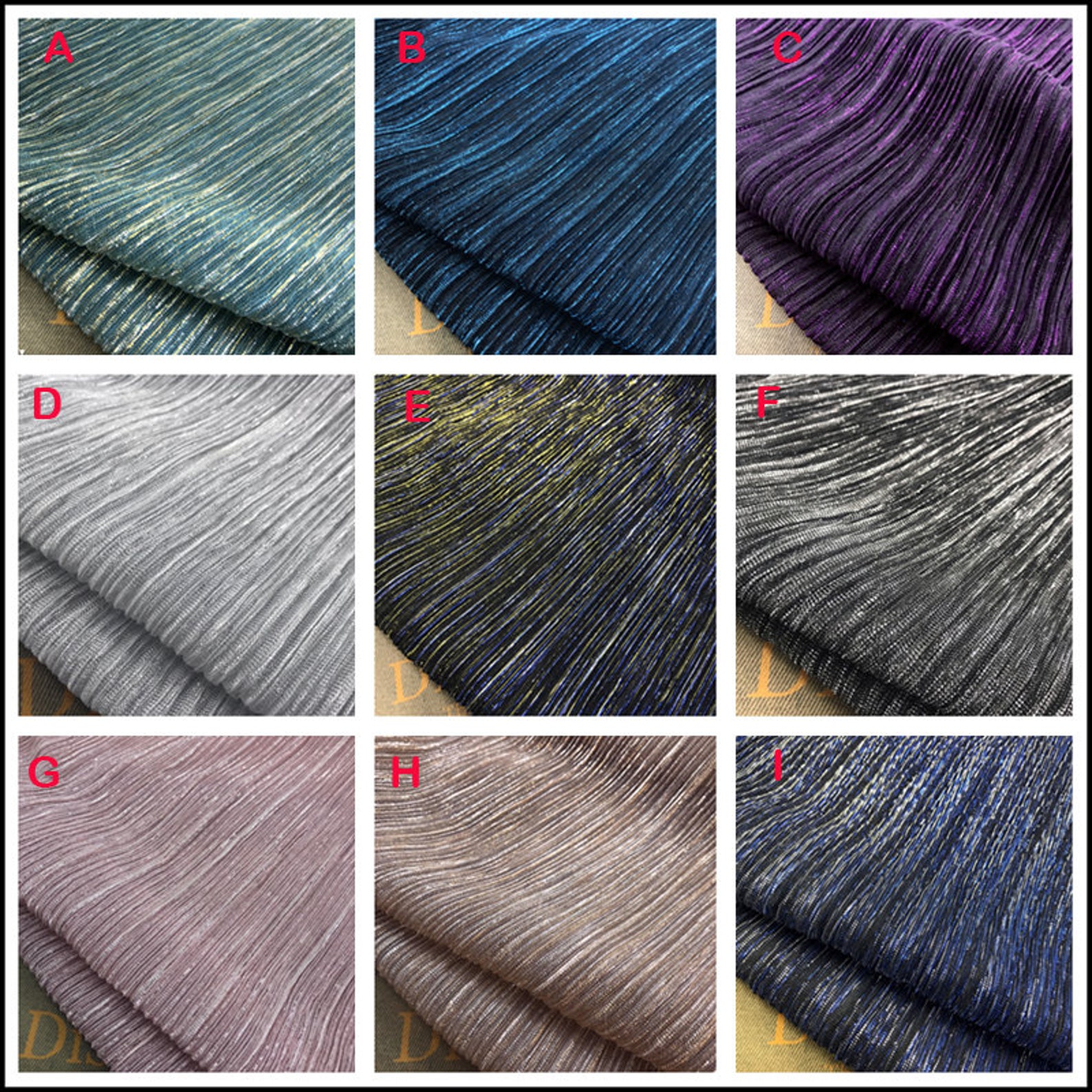 2 Meters Lotus Pink Shiny Ultra-fine Pleated Fabric Accordion Mesh ...