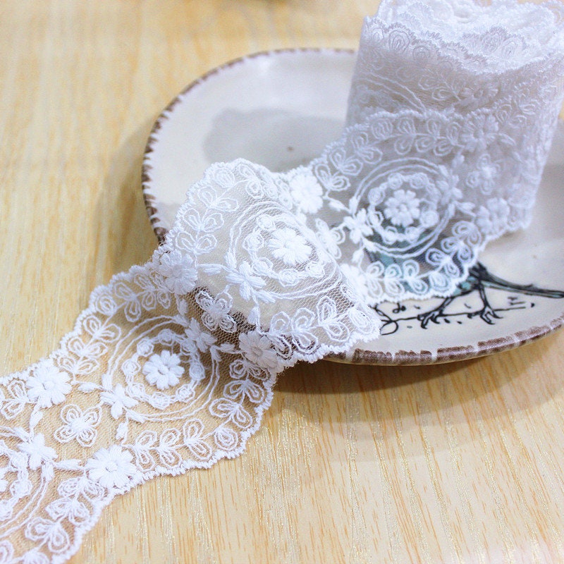 Mesh Lace Trim 10 Yard Ivory Transparent Tulle Cotton - Etsy