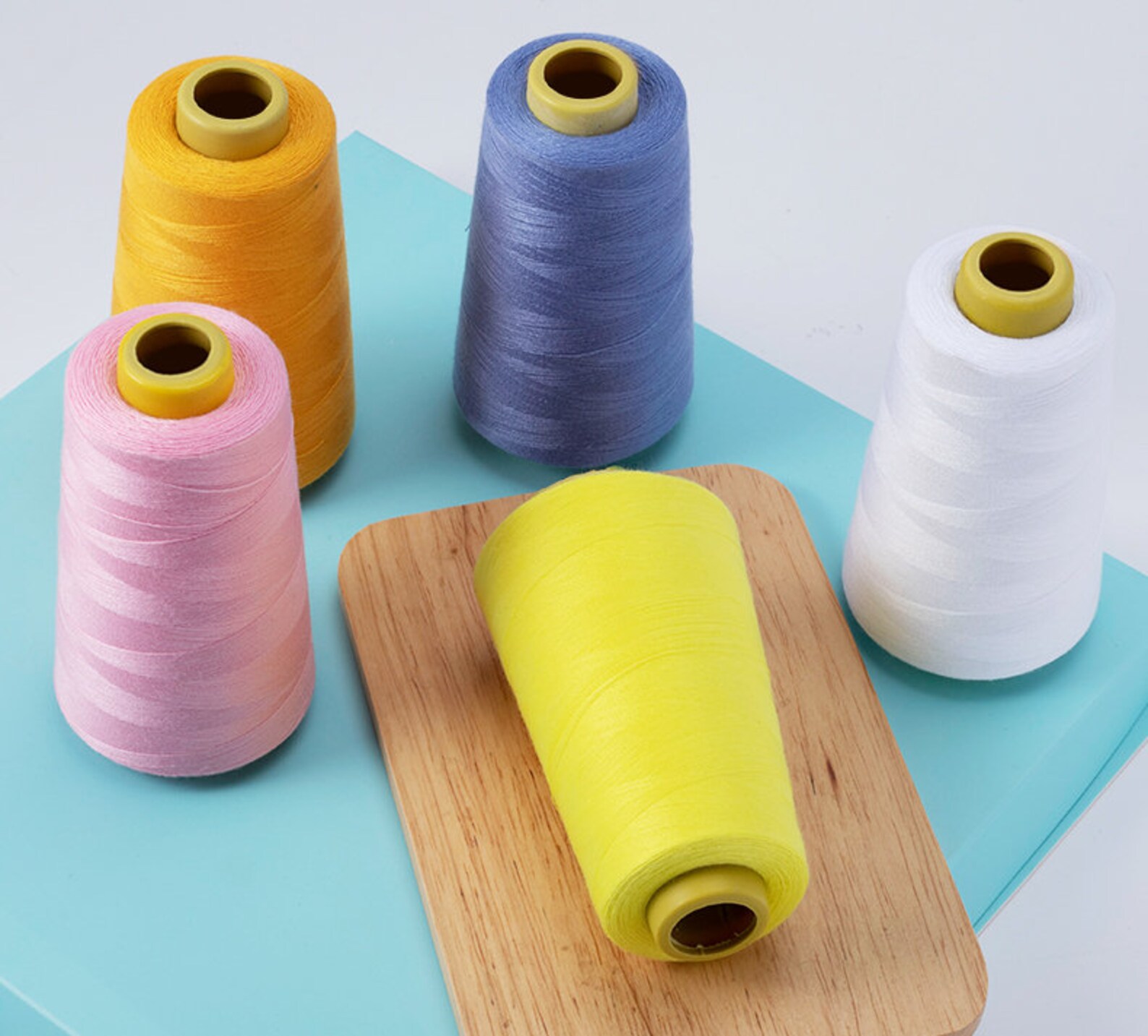 3 Cones Polyester Sewing Thread 3000 Yard Each Machine Hand Spool ...