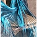 Blue Pleated Tulle Fabric Magic Color Laser Plisse Fabric Accordion ...