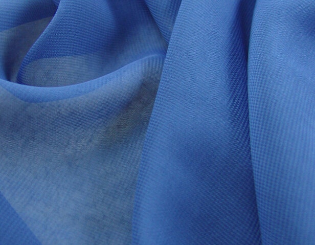 3 Meters 150cm 59" Width Blue Gauze Georgette Chiffon Thin Fabric ...