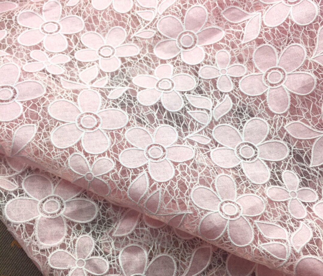 1 Meter 160cm 63" Wide Light Pink Embroidery Hollow Fabric for Cape ...