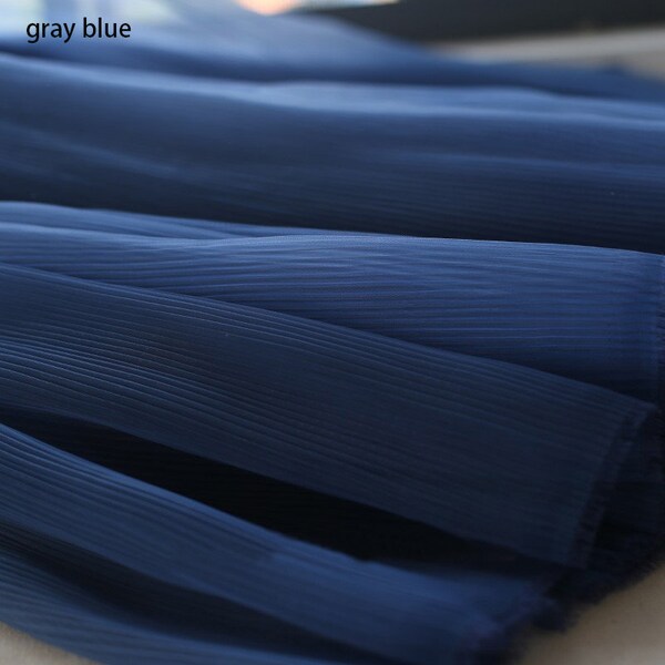 Pleated Blue Mesh Fabric - Etsy