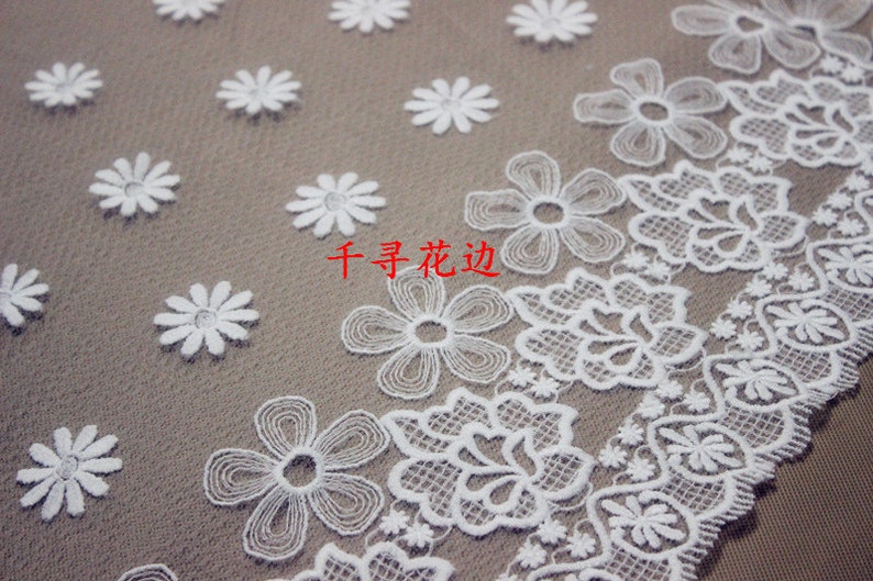 5 Yard 44cm 17.32 Wide Ivory Mesh Embroidery Tapes Lace - Etsy